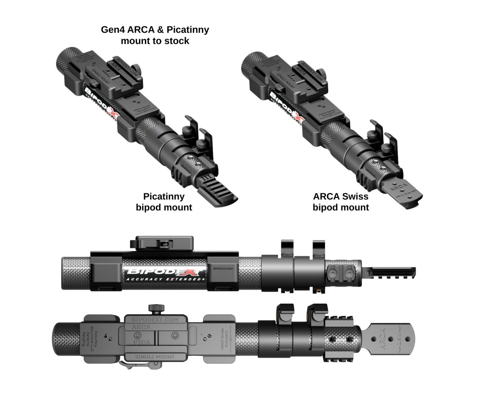 BipodeXt PRS Competition Gen4 Rifle Stabilizer - Accuracy Solutions